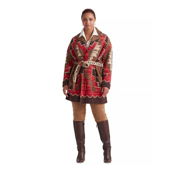 Lauren Ralph Lauren | Sweaters | Lauren Ralph Lauren Aztec Wrap Tie ...